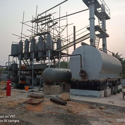 Cina Metodo di riscaldamento riscaldamento indiretto pirolisi impianto di distillazione di raffineria di olio di plastica in vendita