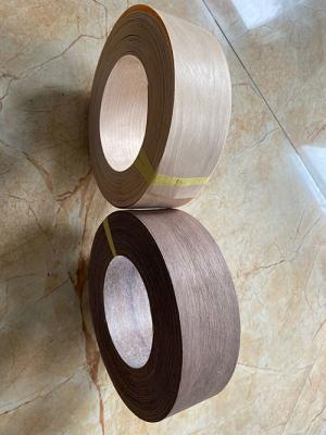 China 12% Moisture Wood Veneer Edge Banding 1mm Walnut Wood Veneer Strips for sale