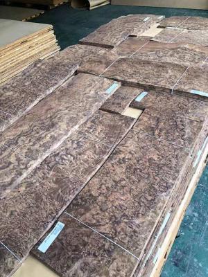 China MDF Exotic Wood Veneer 0.45mm Crown Teak Veneer USA Walnut A Level for sale