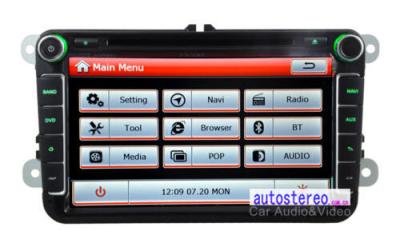 China Estéreo do carro dos multimédios do rádio da navegação de Satnav GPS do polo de Volkswagen Golf com Sat Nav 8