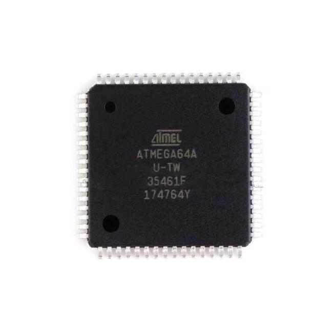 ATMEGA64A-AU Microcontroller front view
