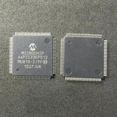 China 16Bit DSP IC Chip Microcontrollers High Speed DsPIC33EP512MU810-I/PF for sale