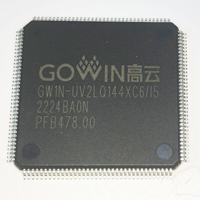 GW1N-UV2LQ144XC6/I5 chip front view