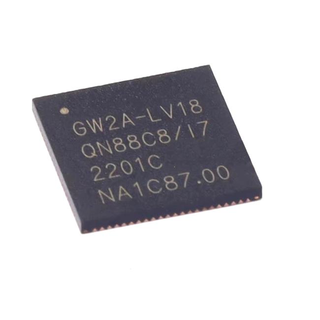GW2A-LV18QN88C8/I7 FPGA chip close-up view showing package details