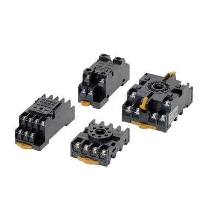 China PYFZ-08-E 2-Poles Relay Socket with Screw Termination and 10 A Current Rating for DIN Rail Mounting for sale