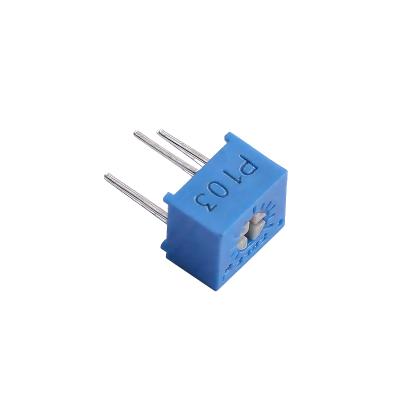 China 10 kOhms 500 mW Single Turn Trimmer Resistor Through Hole Adjustable Resistor for Precision Tuning for sale