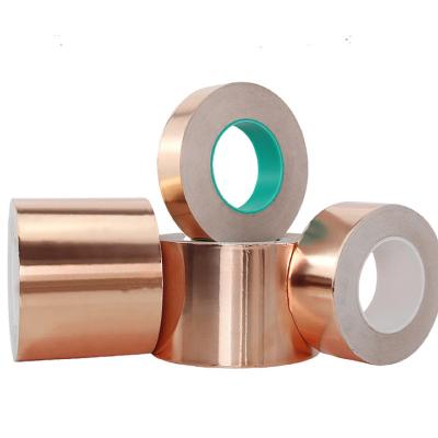 China 0,1 mm Kupferfolienband 100 Mikrometer wärmeleitfähiges doppelseitiges Klebeband for sale