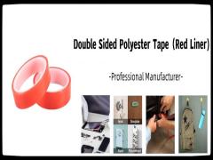 1240mm Red Liner Double Sided Tape Strong Stick Double Sided PET Tape