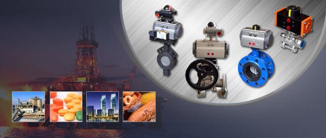 Quarter-Turn Rotary Air Actuator Device Single Effect Pneumatic Actuator RAL5021 1