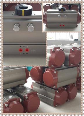 China cilindro rotatorio neumático de estante y del piñón del esfuerzo de torsión del aire de Wuxi con la bola/butterffly las válvulas en venta