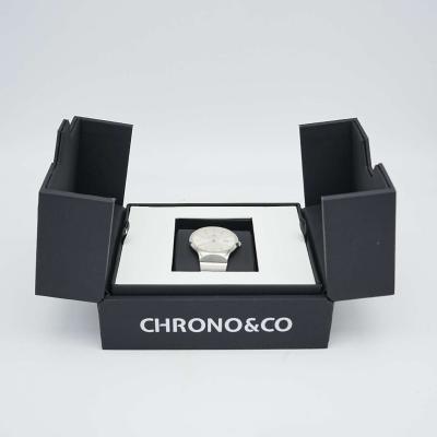 China Black Watch Storage Cases Biodegradable Cardboard Watch Gift Box Water Resistant for sale
