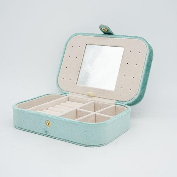 Quality Grey Board Jewelry Packaging Box Embossed Jewellery Organiser Boxes Green for sale