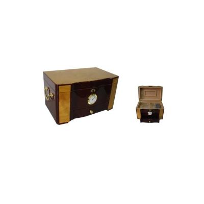 China Portable Cigar Packaging Box Black Cigar Display Box Rigid For Elegant Tobacco Shop for sale