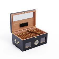 China Custom Cigar Packaging Box Durable Rigid Cigar Box Portable Featuring Smooth Polished Surface for sale