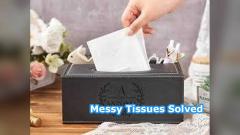 Water Resistant Tissue Box Black Napkin Holder