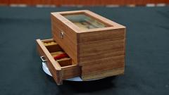 Wooden Watch Display Case with Viewing Top – Elegant Showcase for Collections