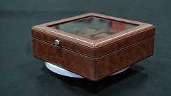 Vintage Leather Watch Box - 8-Slot Retro Style Watch Storage Case