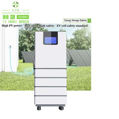 China CTS 48v 100ah 200ah Stackable Solar Systems Lifepo4 Battery Lithium Ion Battery for Home Use for sale