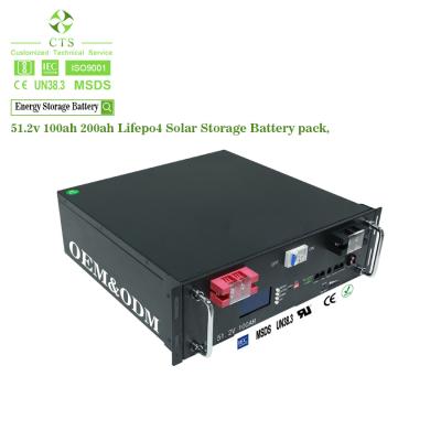 China CTS Solar Energy Storage Solution 48v 30kwh Lifepo4 Battery Cabinet For Power Backup for sale