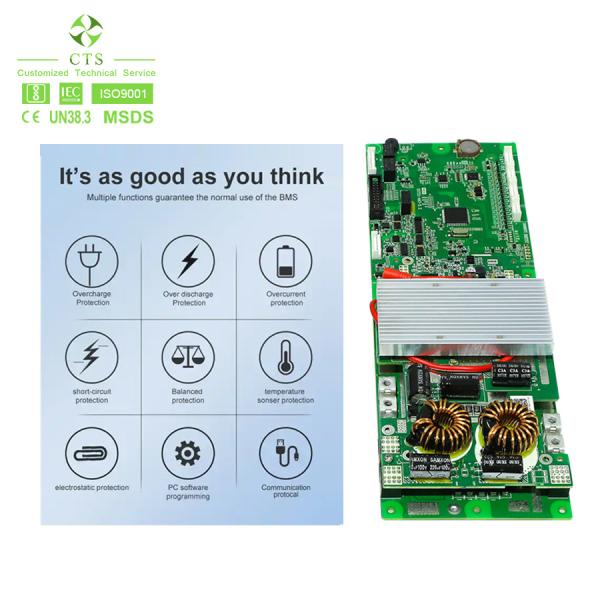 Quality CTS smart BMS lifepo4 15S 16S 48v 100a 150a 200a bms for lithium ion battery, for sale