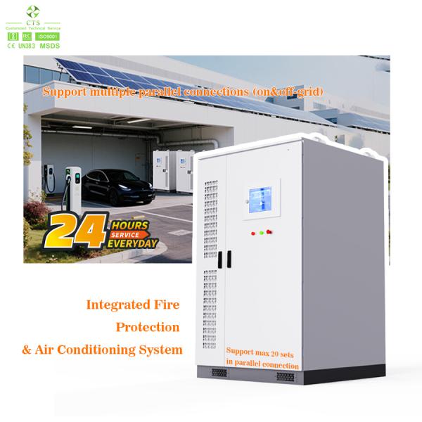 Quality Industrial BESS 215/241/261/522kWh Container with 240kW Solar PV Integration for Commercial EV Charging for sale