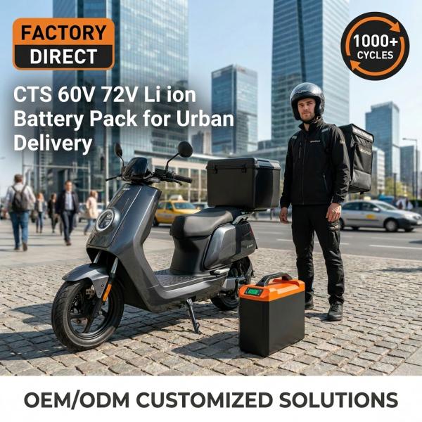 Quality CTS Custom 60V 50Ah LiFePO4 Lithium Battery Pack for Urban Delivery E-bike OEM ODM with CAN/RS485 for sale