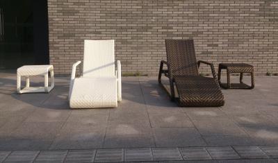 China hotel garden sun lounger rattan chaise lounge for sale