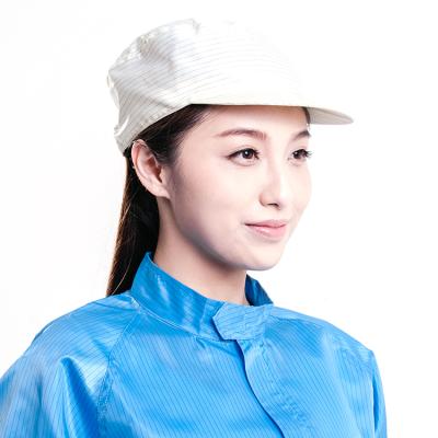 Cina Meianshijia White Stripe Dustproof Anti-static ESD Cap Clean Room Anti-static Coolie hat ESD Safety ESD Coolie Hat in vendita