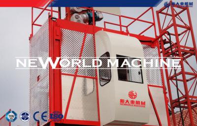 Cina caricamento Ss100/100 2000kg della gru della costruzione della gabbia del doppio di altezza di elevazione di 150m in vendita
