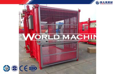 Cina Alto elevatore della gru della gabbia di velocità media di sicurezza, ascensore del materiale da costruzione TD SC200/200 in vendita