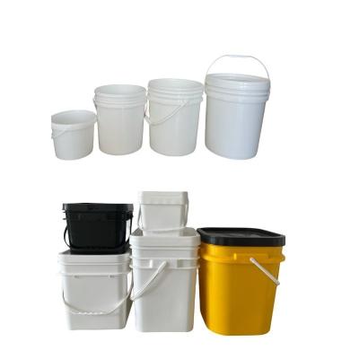 China Square Bucket Lid and Handle HDPE Plastic Pail for Coffee Bean Storage Accessories for sale