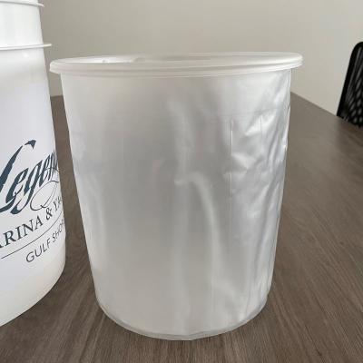中国 直角型プラスチックバケツ 20Lター ペットフードのための白色の涙のない重用 販売のため