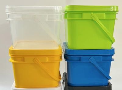 Cina Barattolo quadrato in polipropilene blu con personalizzazione 1L-25L Barattolo di plastica per durevole in vendita