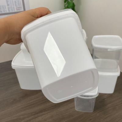 Cina Contenitore di plastica da 1 litro a scatola quadrata con tappo per la stampa a trasferimento di calore e GAP approvato in vendita