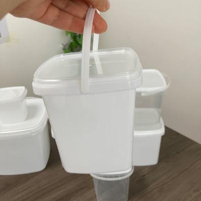 Cina Contenitore di plastica da 1 litro a scatola quadrata con tappo per la stampa a trasferimento di calore e GAP approvato in vendita