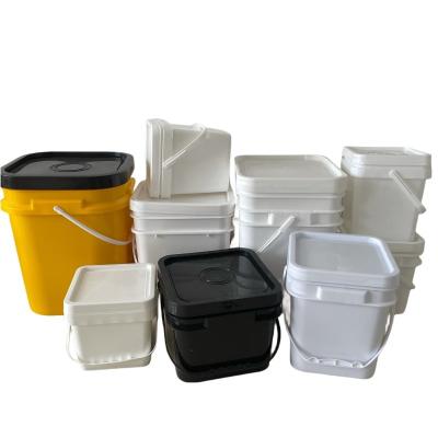 China 3L 4L 10L PP baldes de plástico quadrado com tampa para personalização de grau de alimentos personalizado à venda