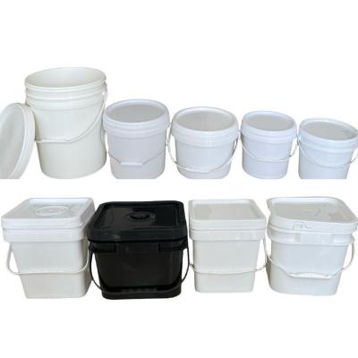 Cina Snack Personalizzabile 3L Bucket di plastica bianca trasparente di qualità alimentare con coperchio e maniglia in vendita