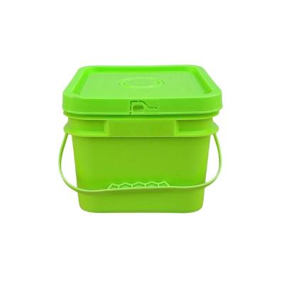 China Tool 20L 25L Food Grade 5 Gallon 7 Gallon Plastic Bucket with Lid Compost Square Bucket for sale