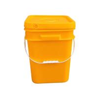 China 20L Square Plastic Barrel Drum Pail with Customized Logo Printing and Plastic Material for sale