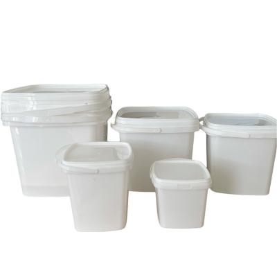 China 1L-25L baldes de cores quadradas com alça certificada pela GAP/ISO/FDA e à prova de fugas à venda