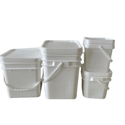 China Square Bucket with Lid 4L 5L 6L 8L 10L 4 Gallon Plastic Bucket for Water Store for sale