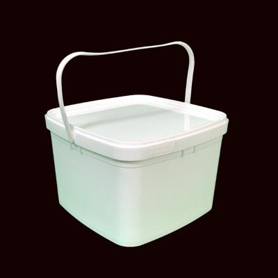 中国 簡単に開閉できる蓋付きの5L平方バケツ ポリプロピレン印刷熱伝送製 販売のため
