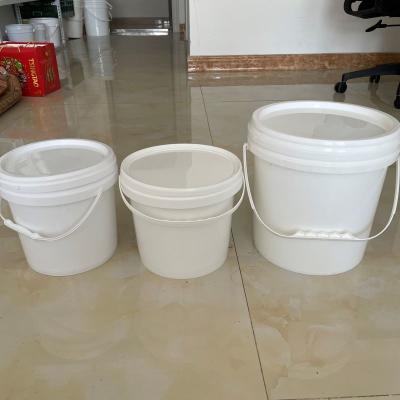 Cina 1Spessore.0-2.5 mm Bottile di vernice in plastica personalizzato 5L PP Pail Contenitore rotondo bianco in vendita