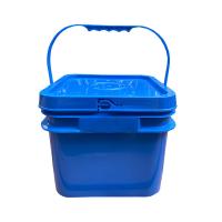 China Industrial Plastic Bucket with Handle Lid Multi-function Square Bucket for sale