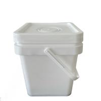 China Industrial Plastic Bucket with Handle Lid Multi-function Square Bucket for sale