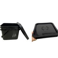 China Industrial Plastic Bucket with Handle Lid Multi-function Square Bucket for sale