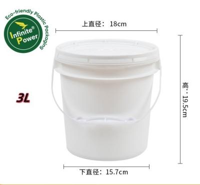 Cina 1.0-2,5 mm Spessore 3 litri secchi di plastica secchi di burro per stampa in gravura in vendita