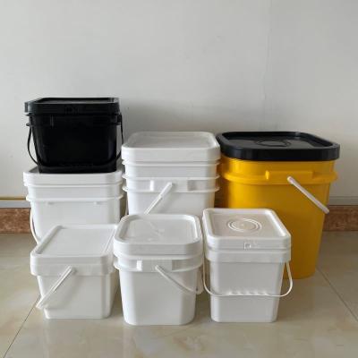 Cina Durable 2 Gallon Square Bucket Transparent Custom LOGO Stampato Realizzato e personalizzabile in vendita