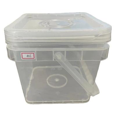 中国 1.0〜2.5MM 厚さ カスタムLOGO 食品保管用 透明プラスチックバケツ 販売のため