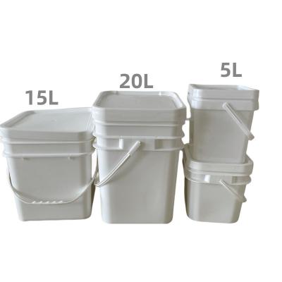 Cina Riciclare un secchio di plastica quadrata con resistenza chimica approvata GAP/ISO/FDA in vendita